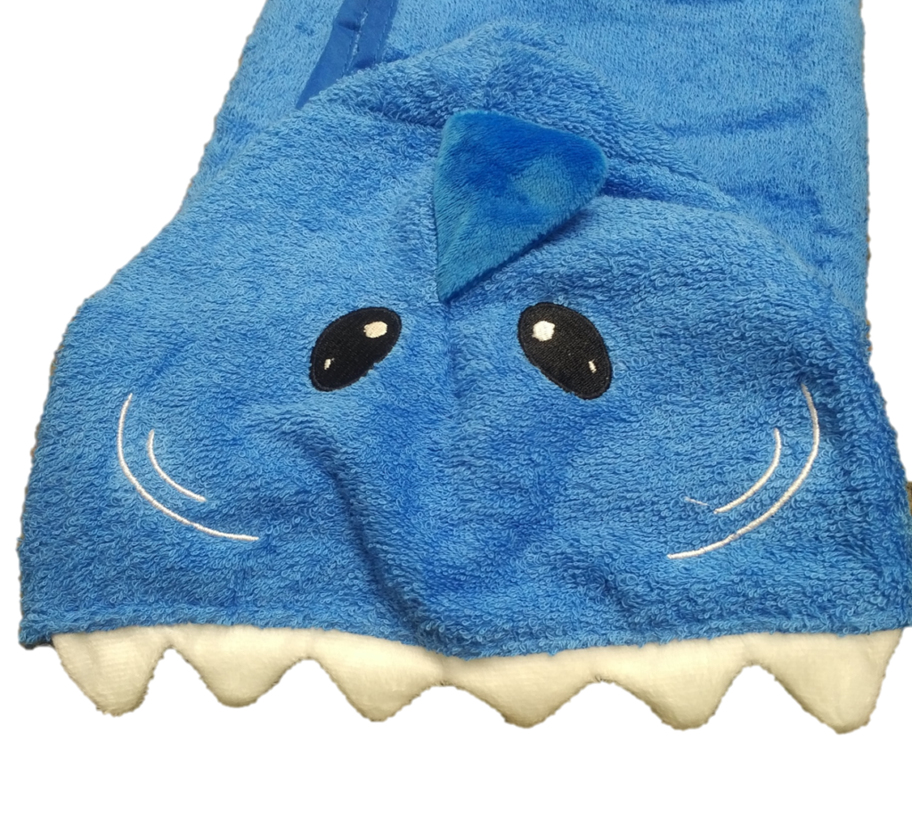 Hudz Kidz Hooded Kids Shark Poncho Towel | Hudz Kidz